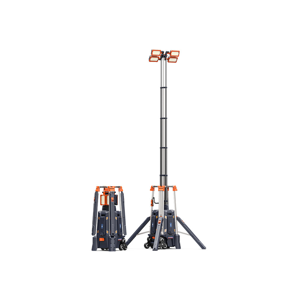 Portable Light Tower 62000 lm – Dual Mode, IP65, 14 ft – Beyond Solar